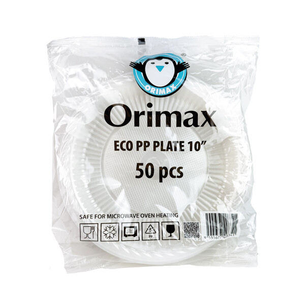 Orimax Eco PP Round Plate - 10" - Polyon Food Packaging Sdn. Bhd.